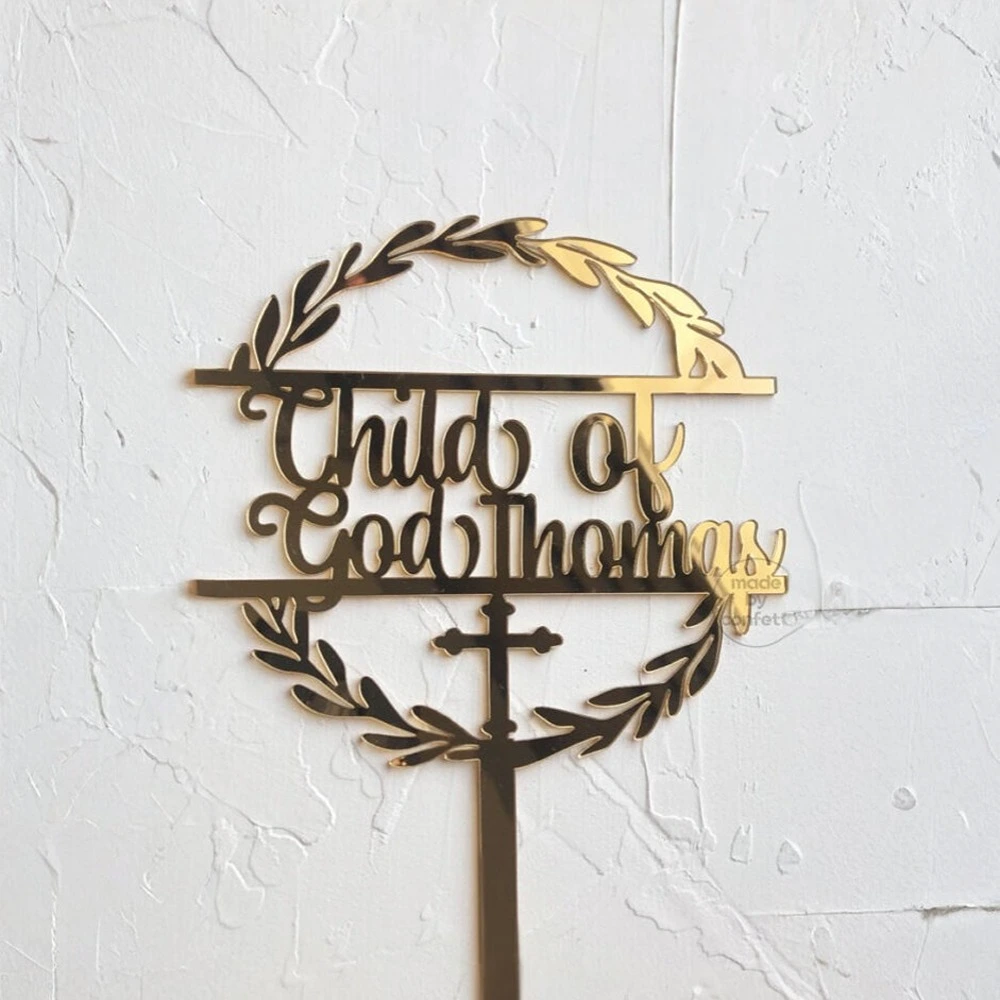 Child of God Holy Communion cake topper - Made by Confetti